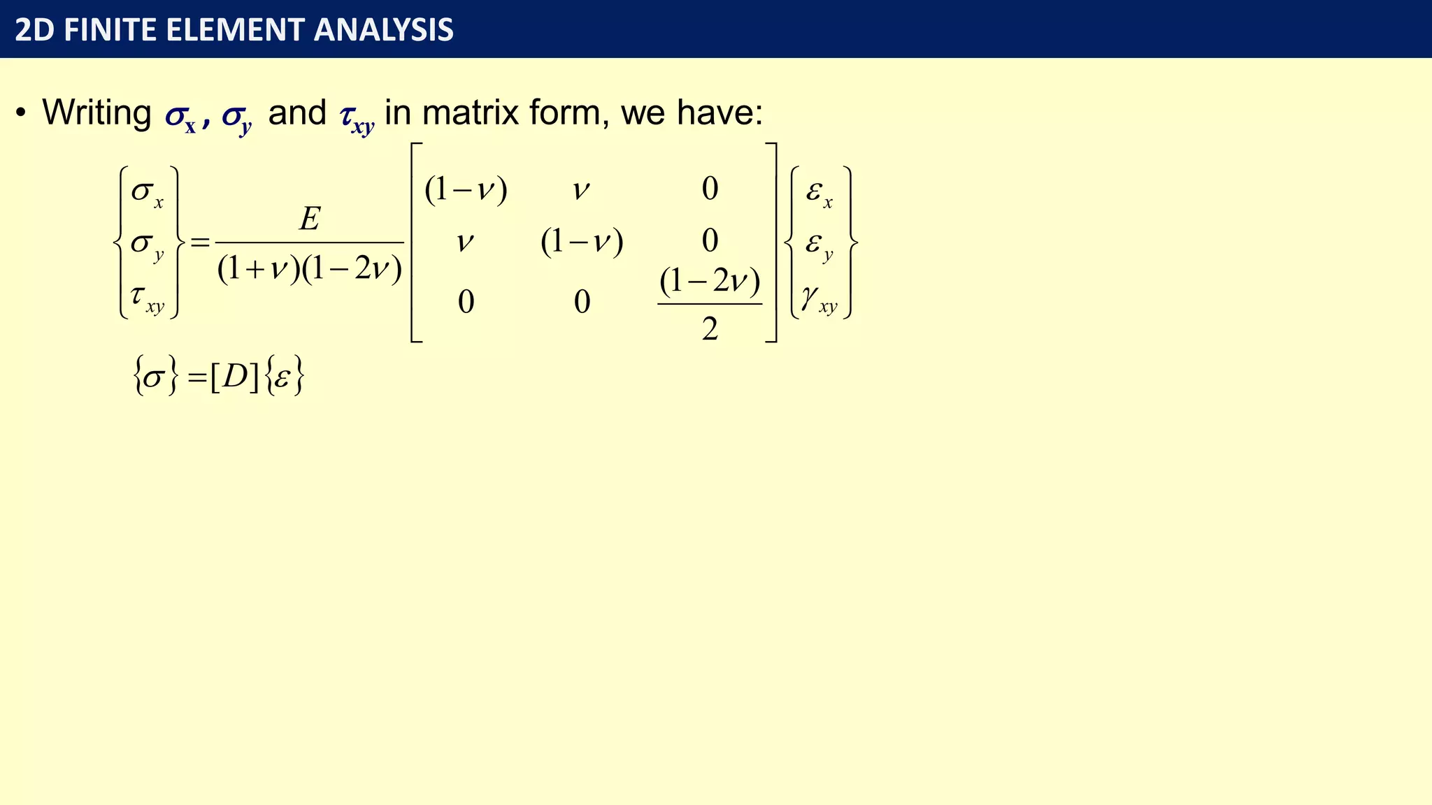 2D Finite Element Analysis.pptx | Physics | Science