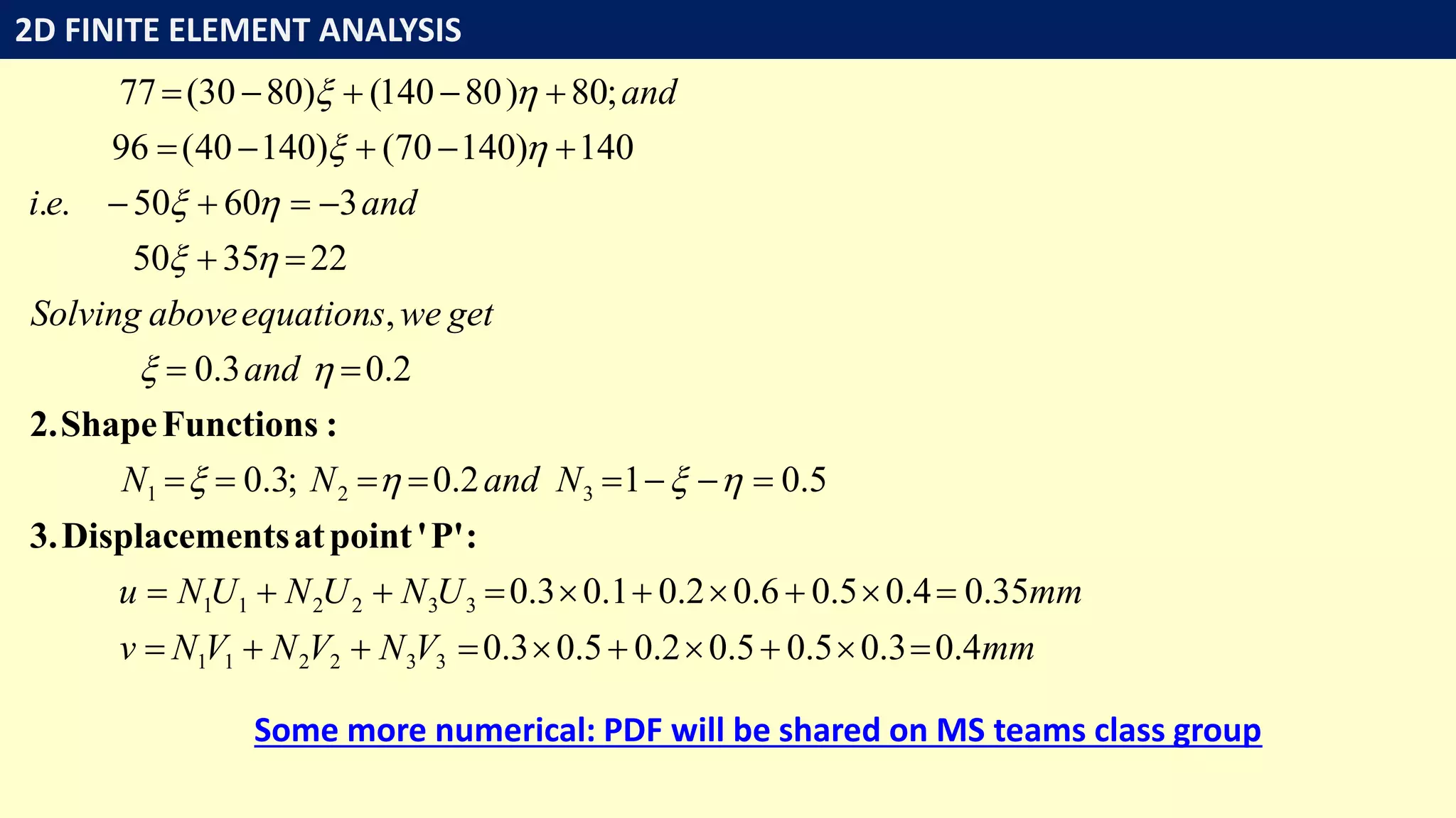 2D Finite Element Analysis.pptx | Physics | Science
