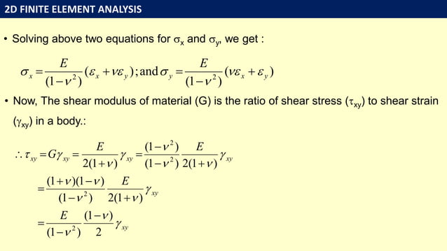 2D Finite Element Analysis.pptx | Physics | Science