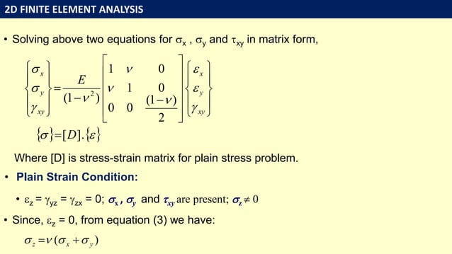 2D Finite Element Analysis.pptx | Physics | Science