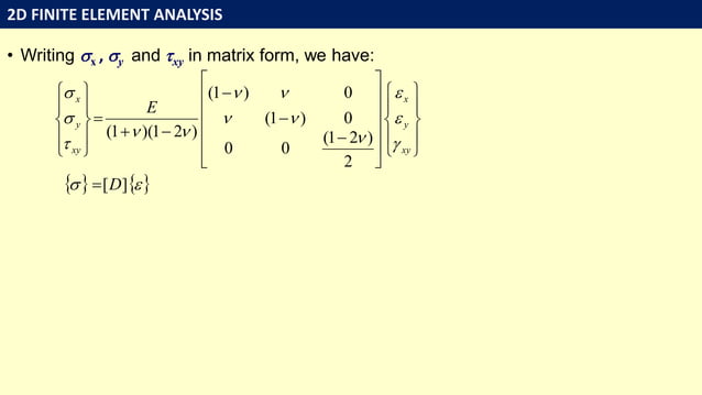 2D Finite Element Analysis.pptx | Physics | Science