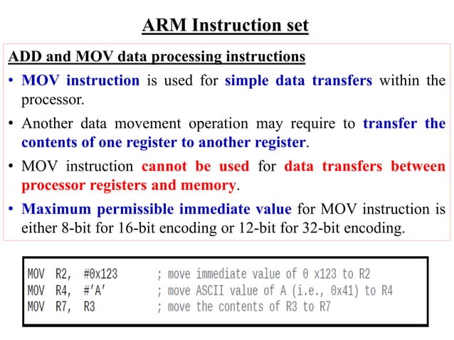 unit IV ARM processor instruction set.ppt