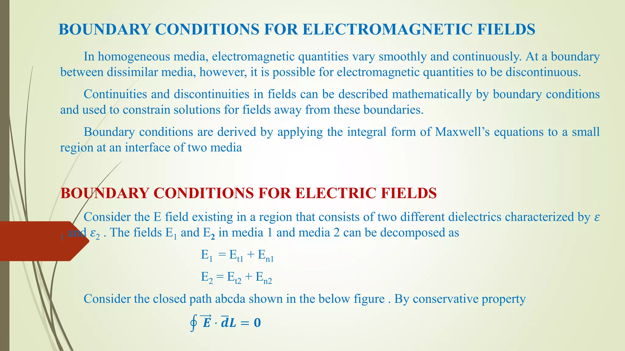 Unit IV Boundary Conditions | PPTX