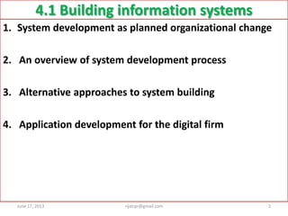 Unit iv building and managing systems | PPTX