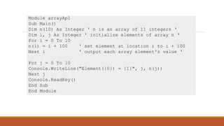 Unit IV Array in VB.Net.pptx