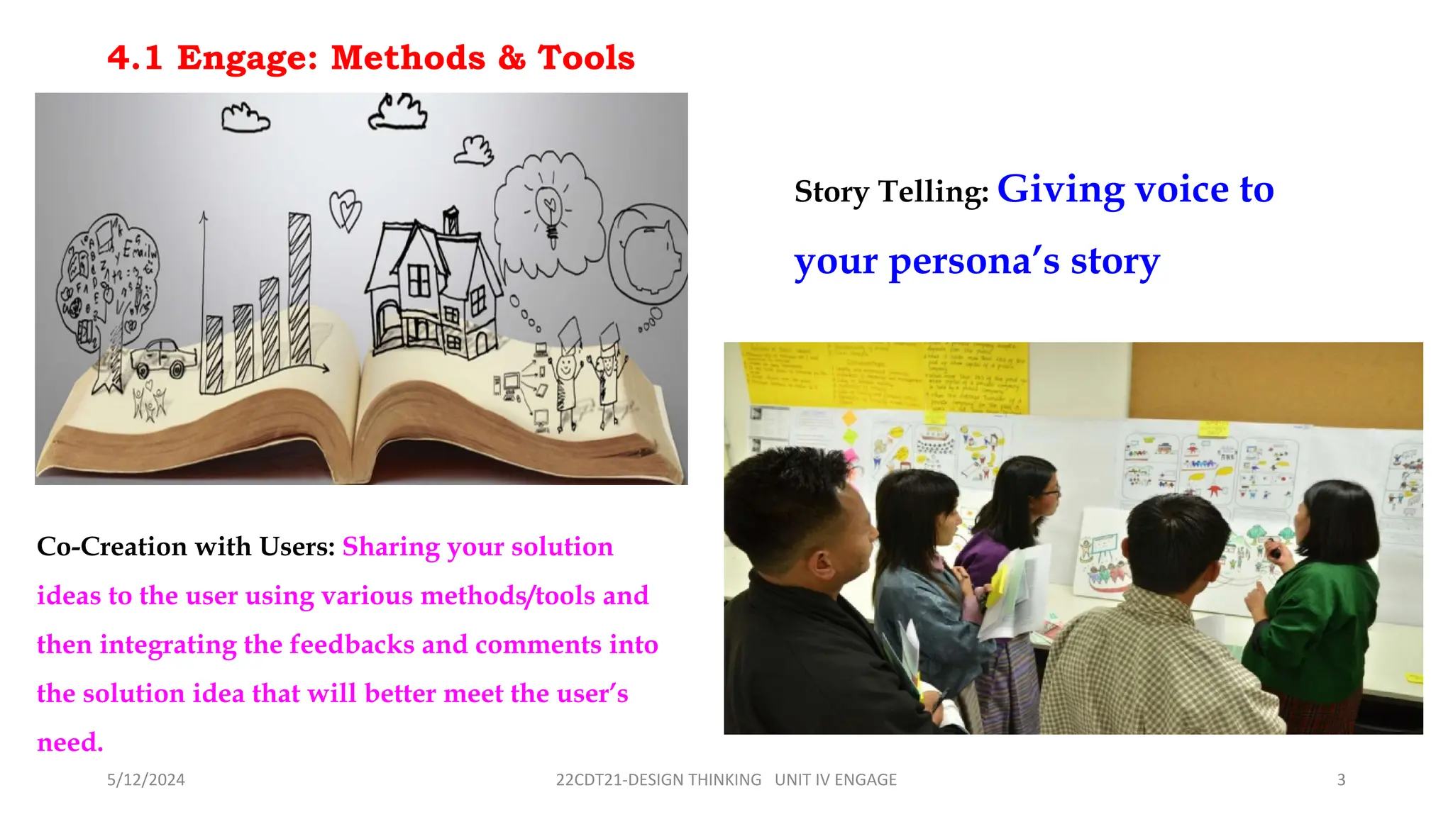 UNIT IV ENGAGE: DESIGN THINKING 22CDT21 | PPT