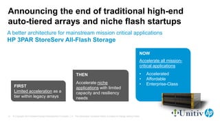 HP 3Par StoreServ Storage: HP All Flash Array SSD | PPT