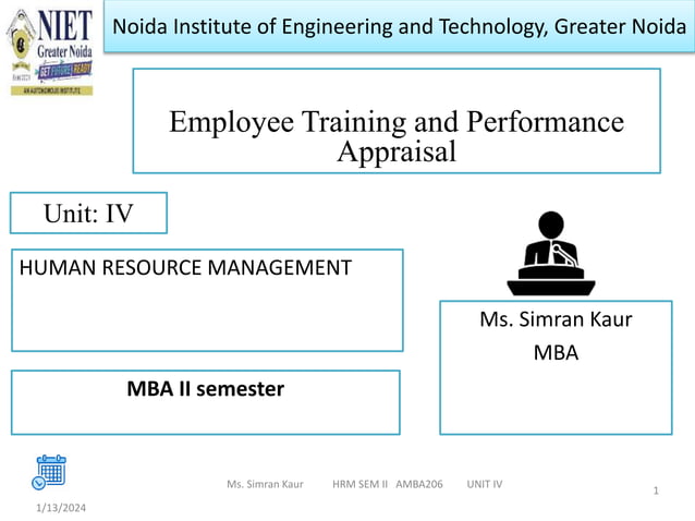 Unit 4 PPT on Human Resource Management | PPT