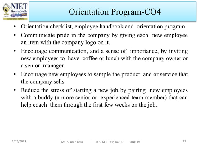 Unit 4 PPT on Human Resource Management | PPT