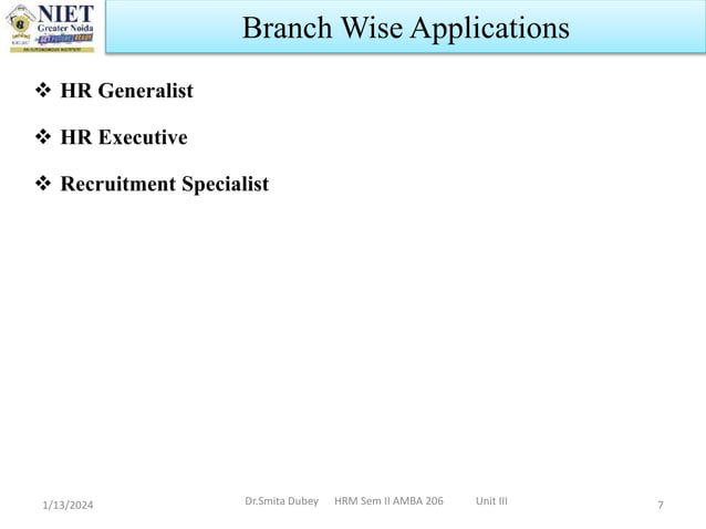 Unit 4 PPT on Human Resource Management | PPT