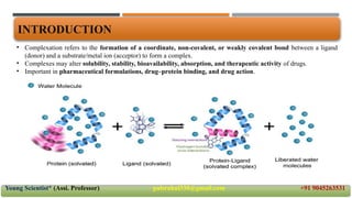 Complexation and Protein Binding: Unit IV (i) [BP302T].pptx