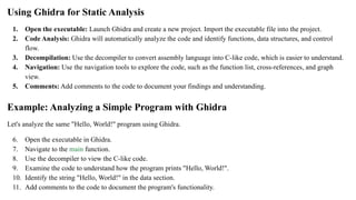 Introduction to Reverse Engineering..... | PPTX