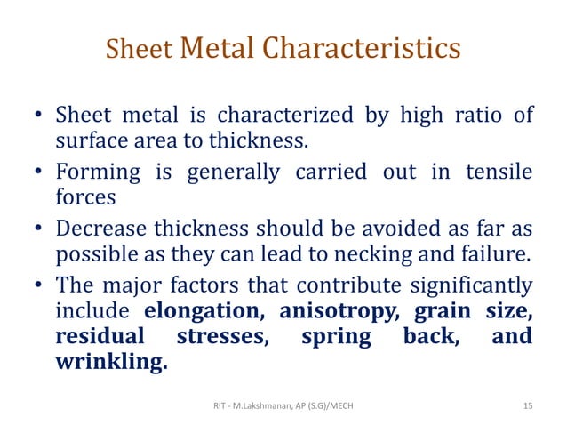 SHEET METAL PROCESSES | PDF