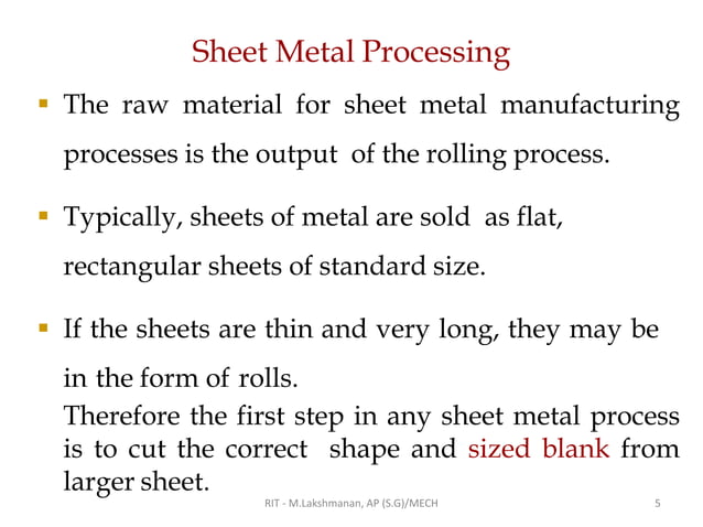 SHEET METAL PROCESSES | PDF