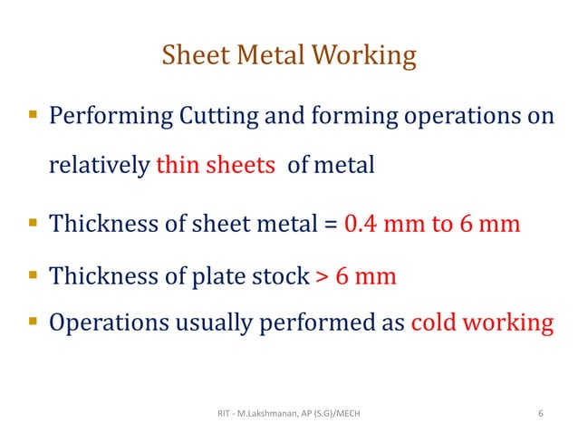 SHEET METAL PROCESSES | PDF