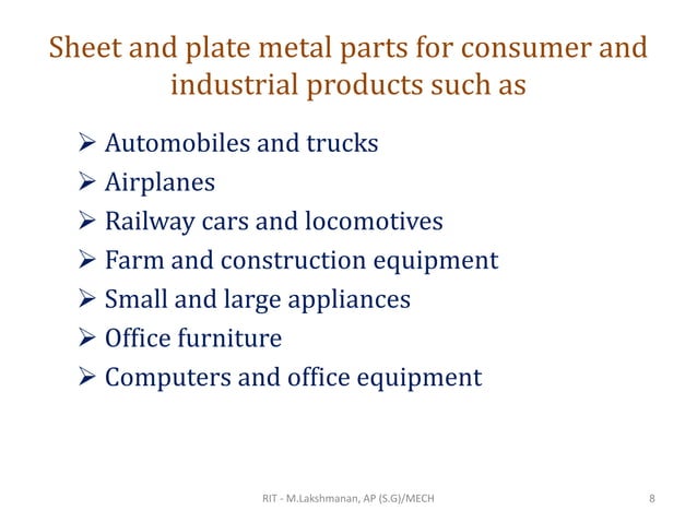 SHEET METAL PROCESSES | PDF