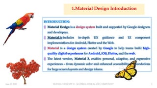 UNIT IV MATERIAL DESIGN AND COMPONENTS | PPTX