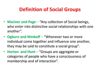 Social Groups | PPTX