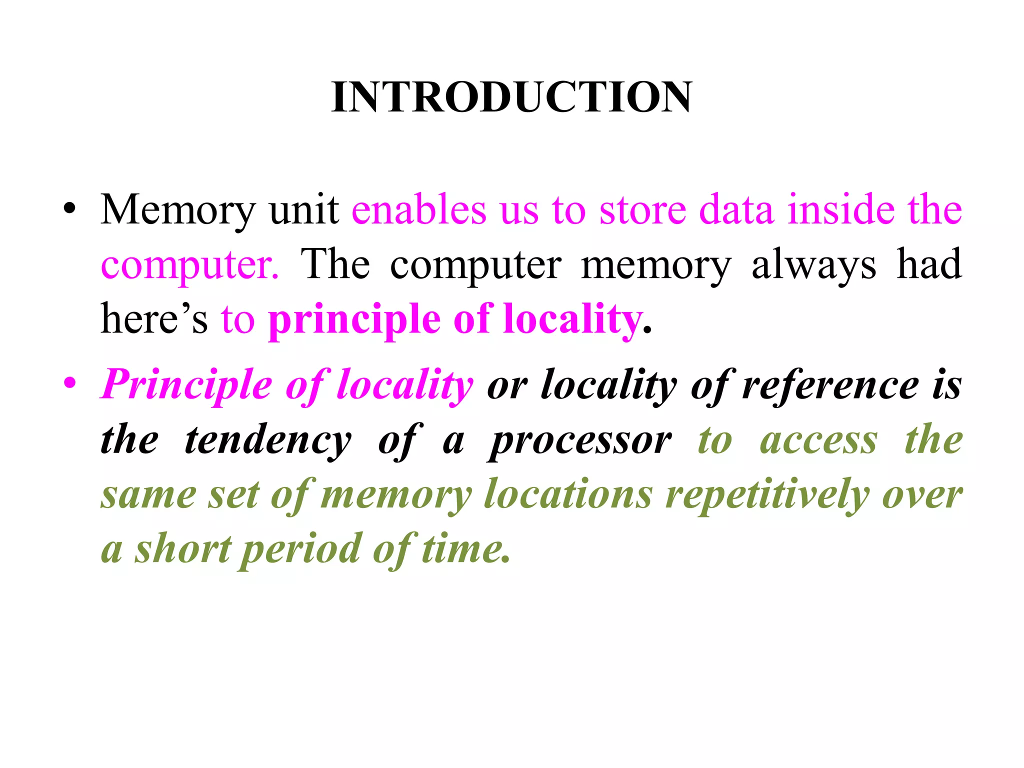 Unit Iv Memory And Io Organization Pdf Data Storage And Warehousing Computing