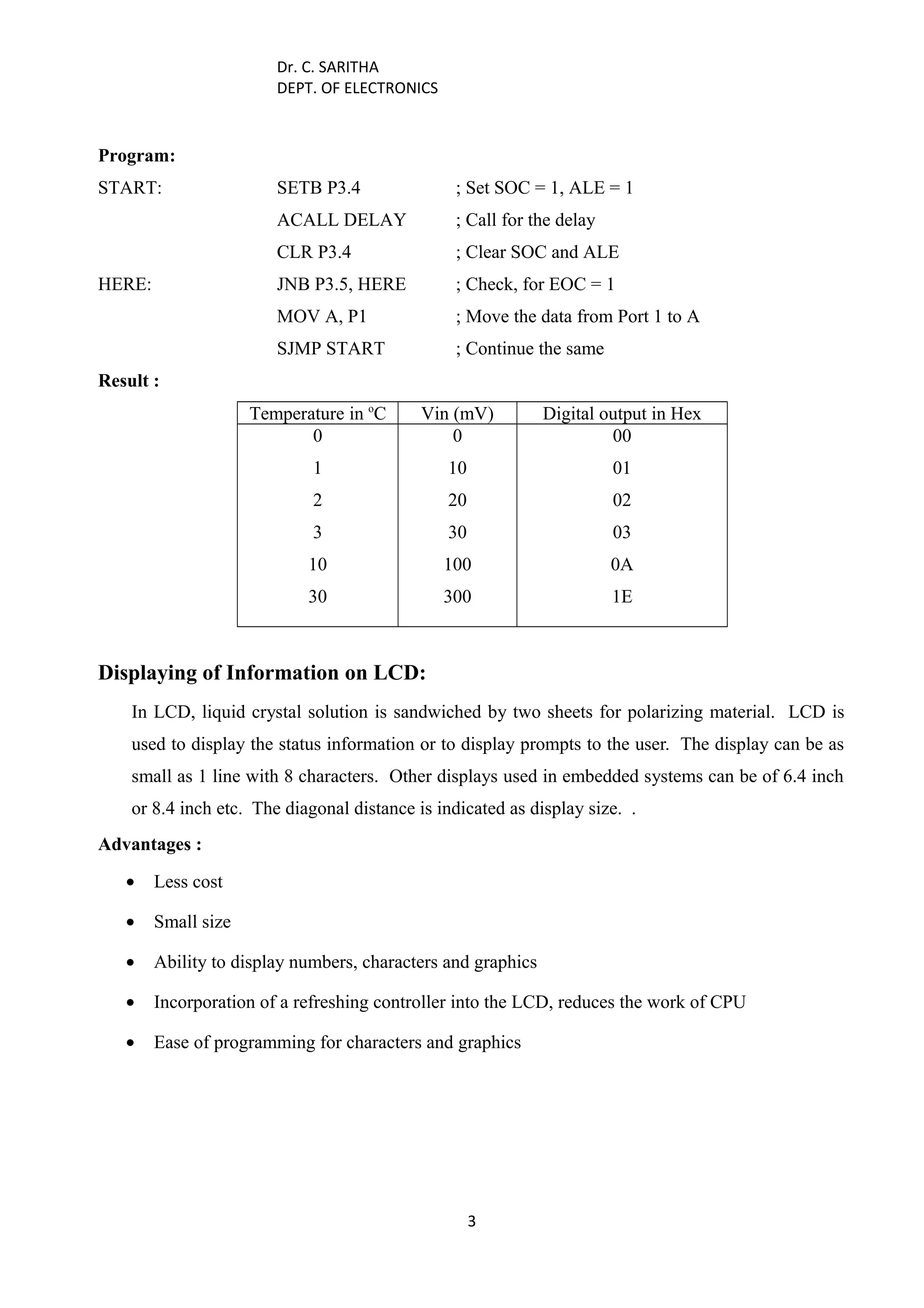 Unit iv microcontrollers final | PDF