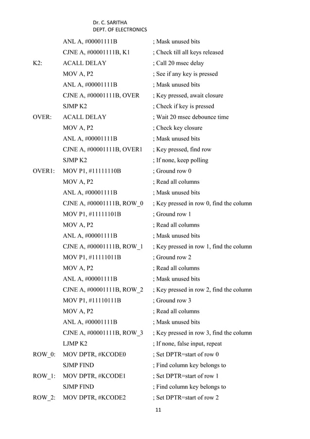 Unit iv microcontrollers final | PDF