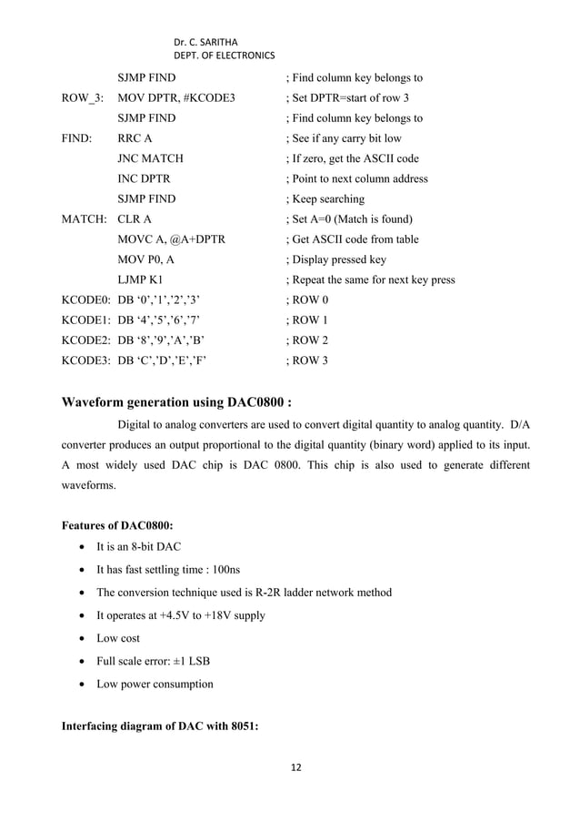 Unit iv microcontrollers final | PDF