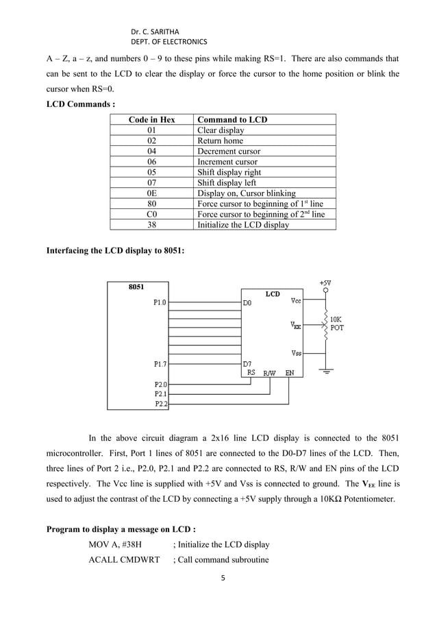 Unit iv microcontrollers final | PDF