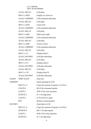 Unit iv microcontrollers final | PDF