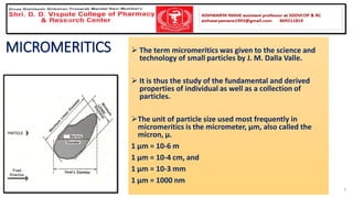 Unit IV Micromeretics | PDF