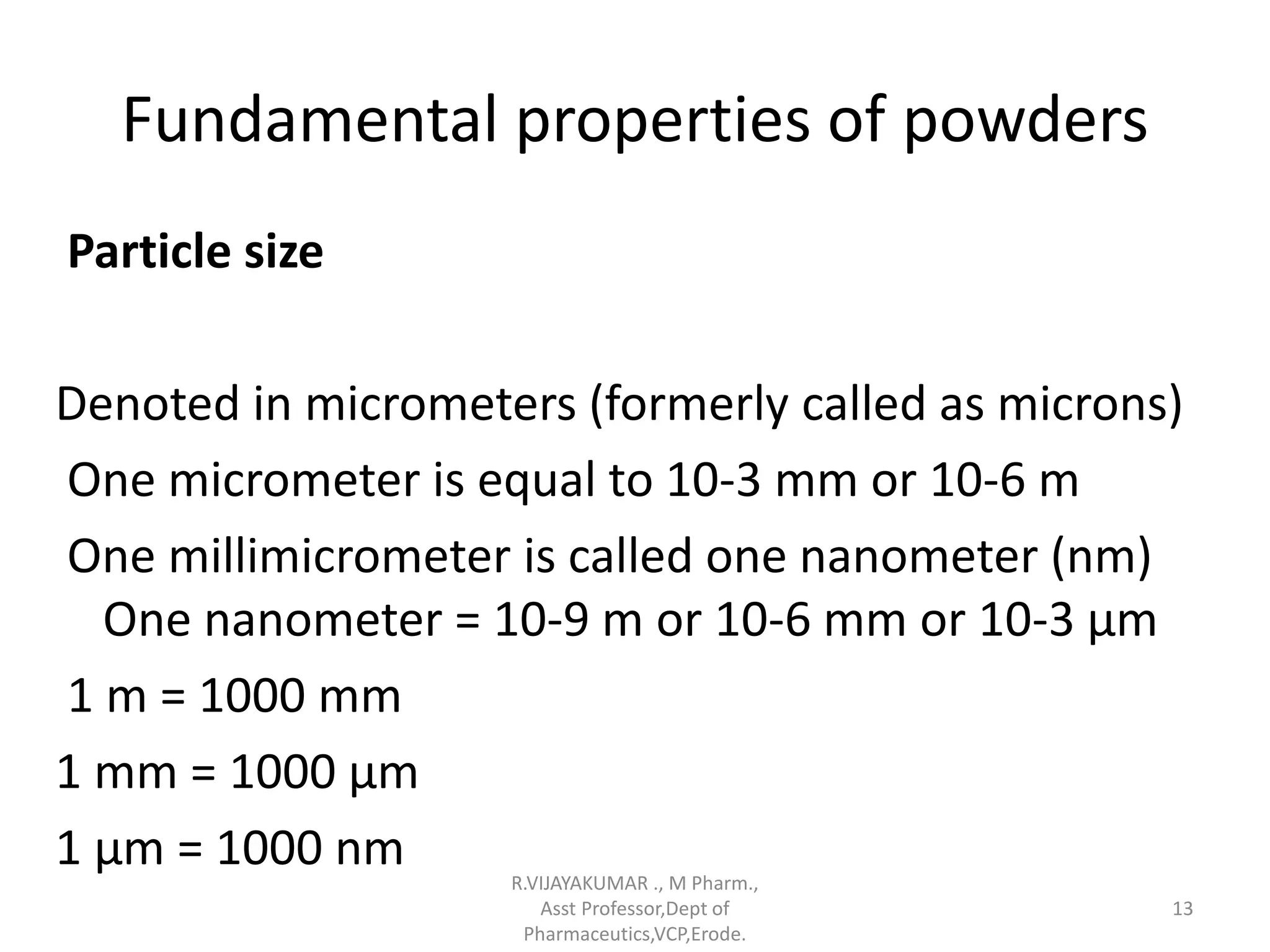 Unit IV MICROMERITICS | PPTX