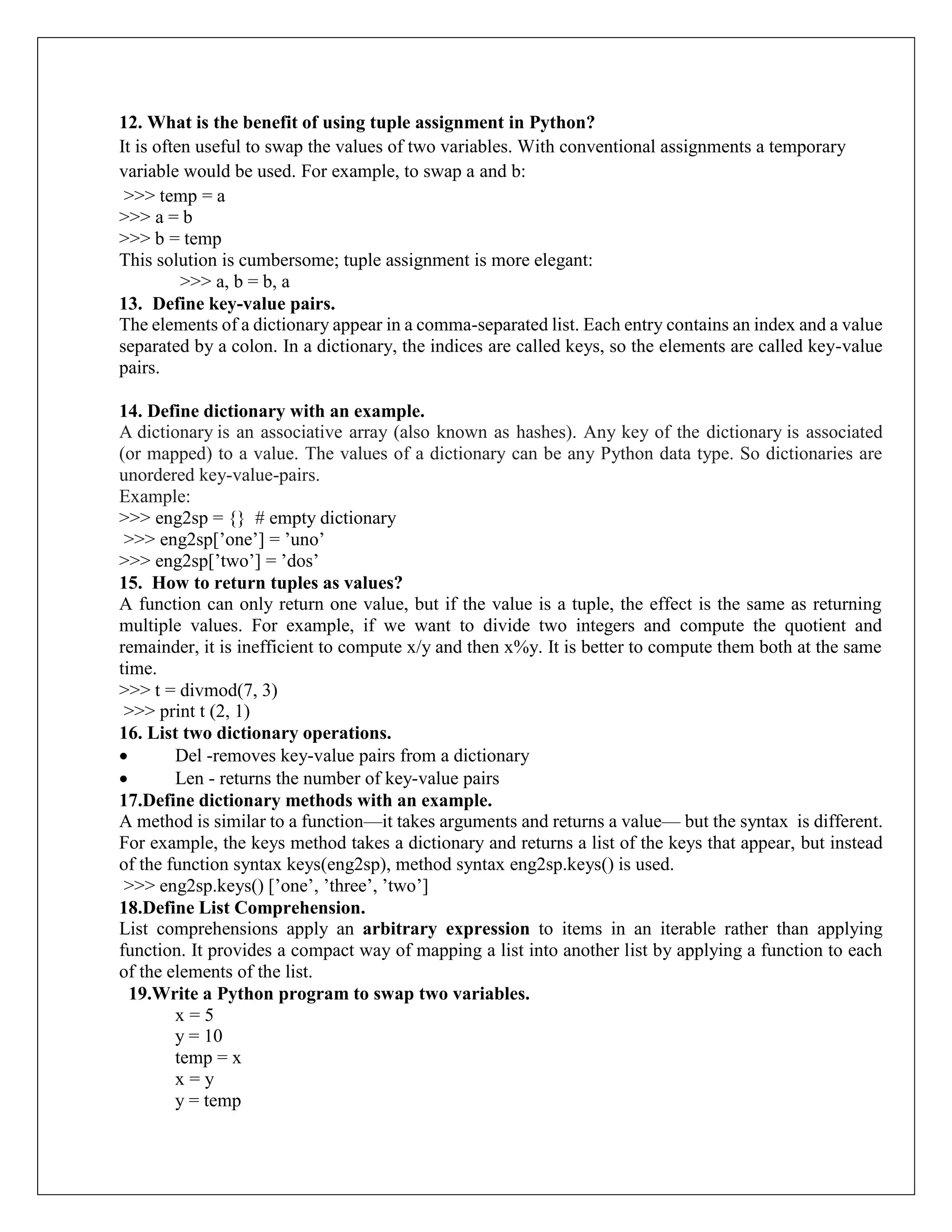 GE3151 PSPP UNIT IV QUESTION BANK.docx.pdf | Programming Languages | Computing