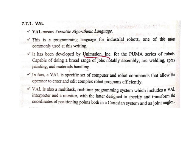 Unit iv robot programming | PDF | Robotics | Technology & Computing
