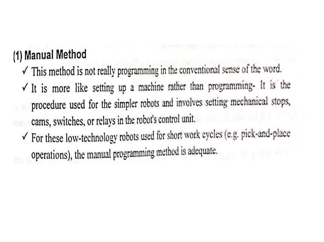 Unit iv robot programming | PDF | Robotics | Technology & Computing