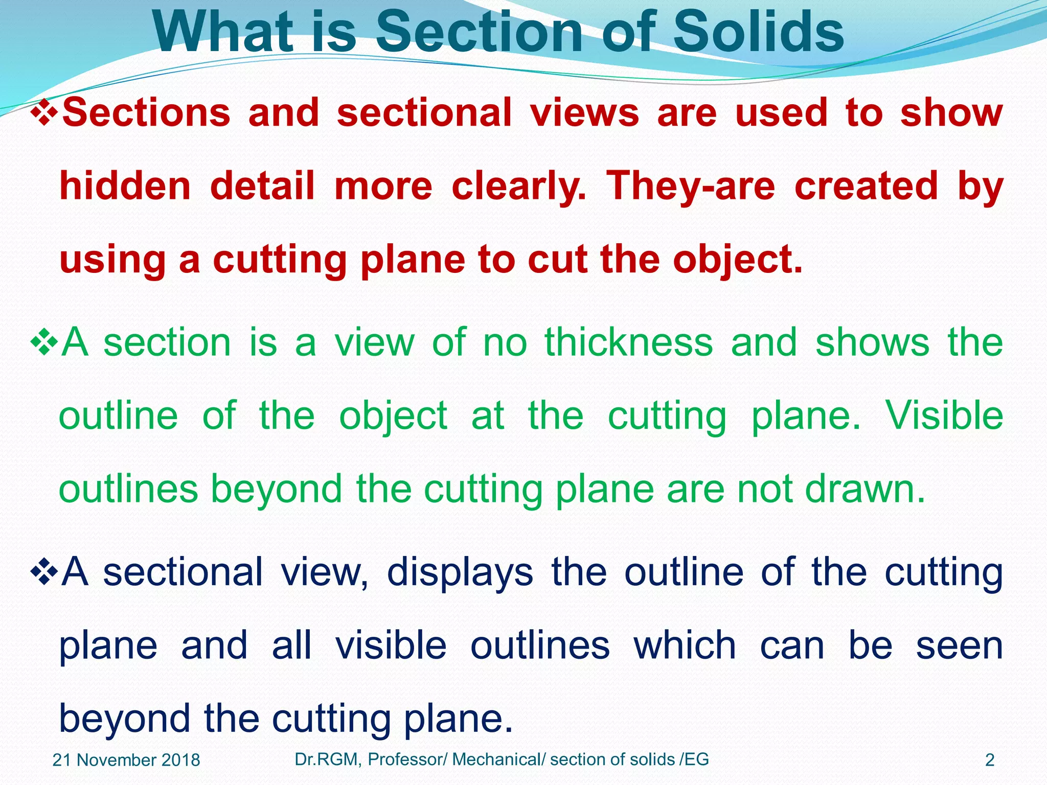 Unit iv section of solids | PDF