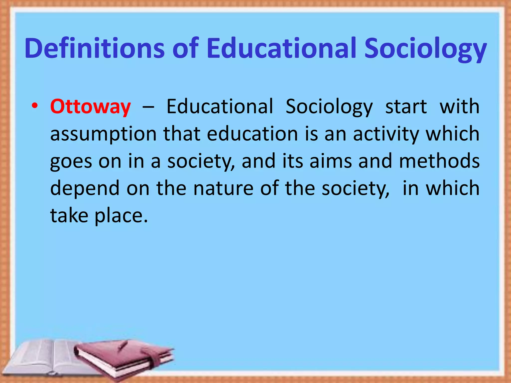 Sociological Bases of Education | PDF