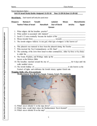 Unit iv study guide | DOCX