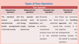 Unit iv tour operators | PDF
