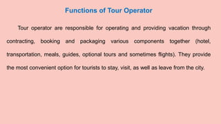 Unit iv tour operators | PDF