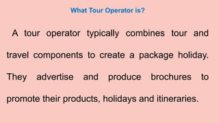 Unit iv tour operators | PDF