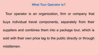 Unit iv tour operators | PDF