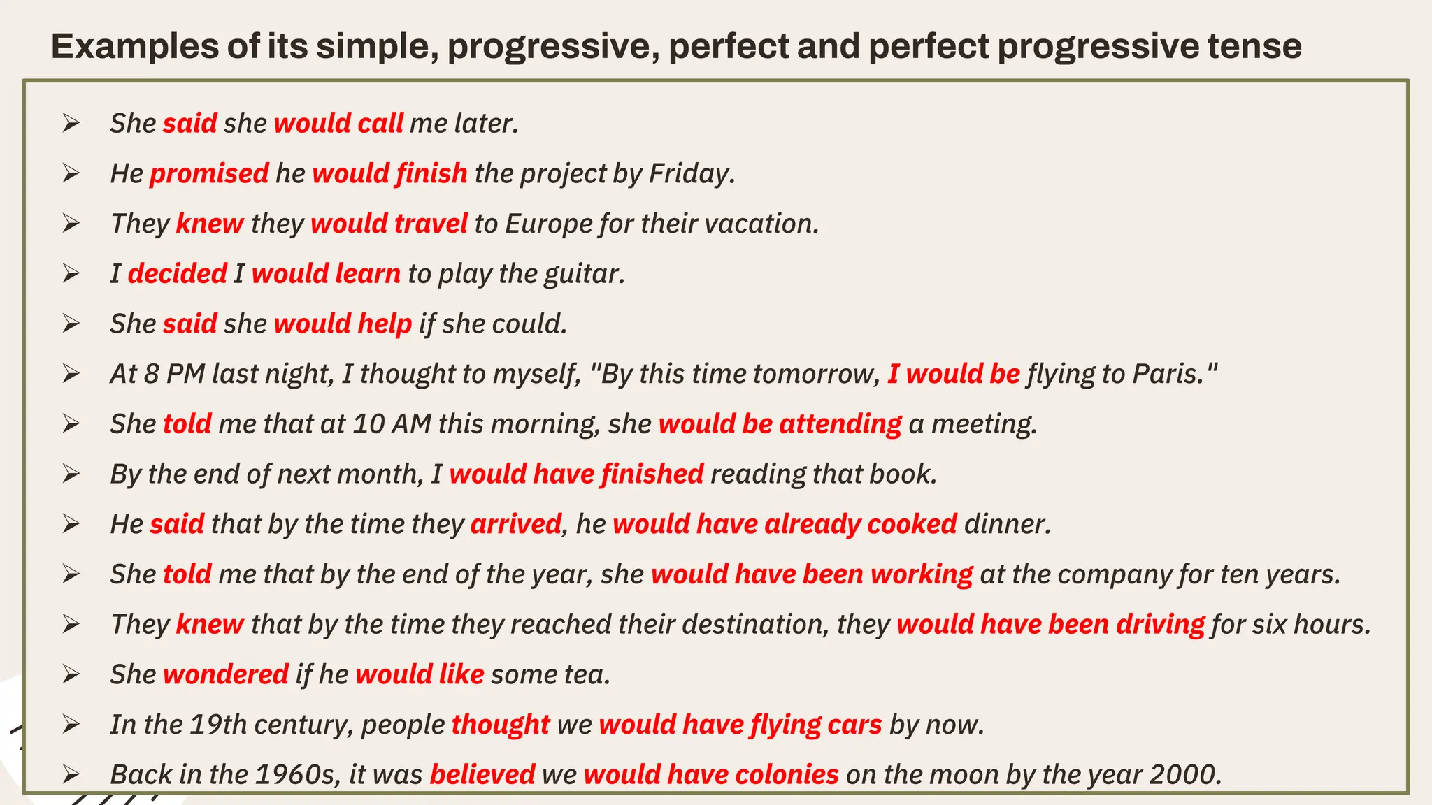 UNIT IV Verb Tenses complete tences file | PPT