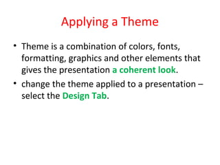 how to apply the themes in EXCEL? | PPT | Desktop Publishing | Computer ...
