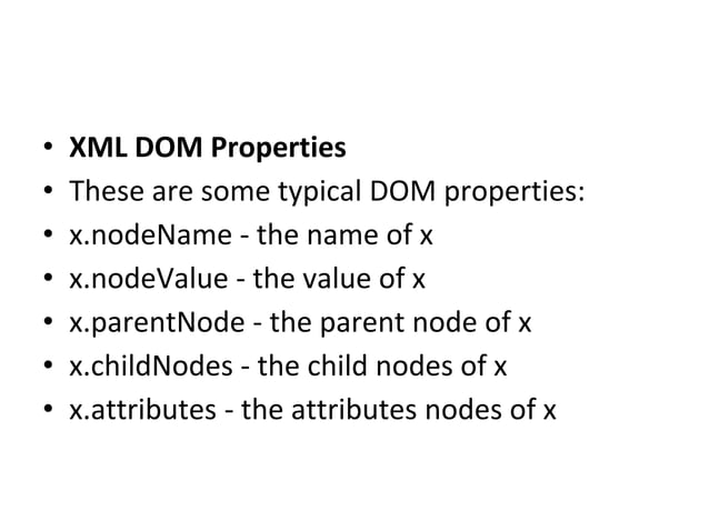Unit iv xml dom | PPT