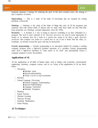 Unit I What is Artificial Intelligence.docx