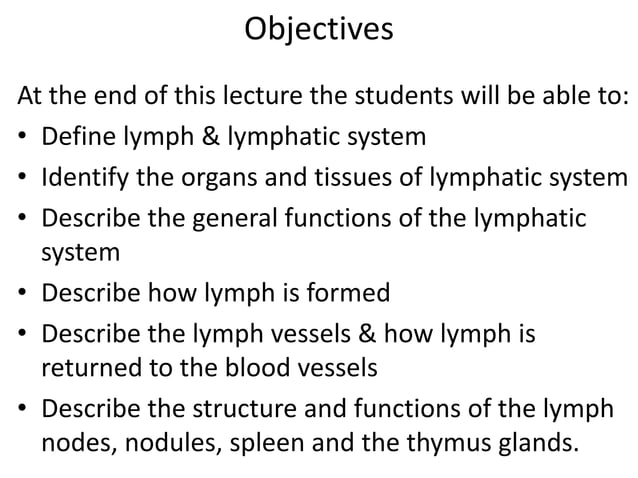 (Unit IX) Lymphatic System .pptx........ | PPT