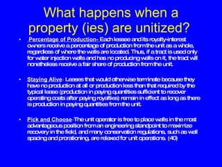 Unitization | PPT