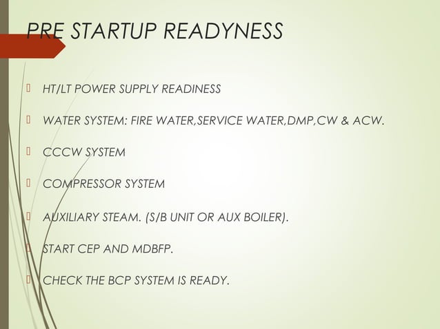 Unit lightup synchronisation & shutdown | PPT