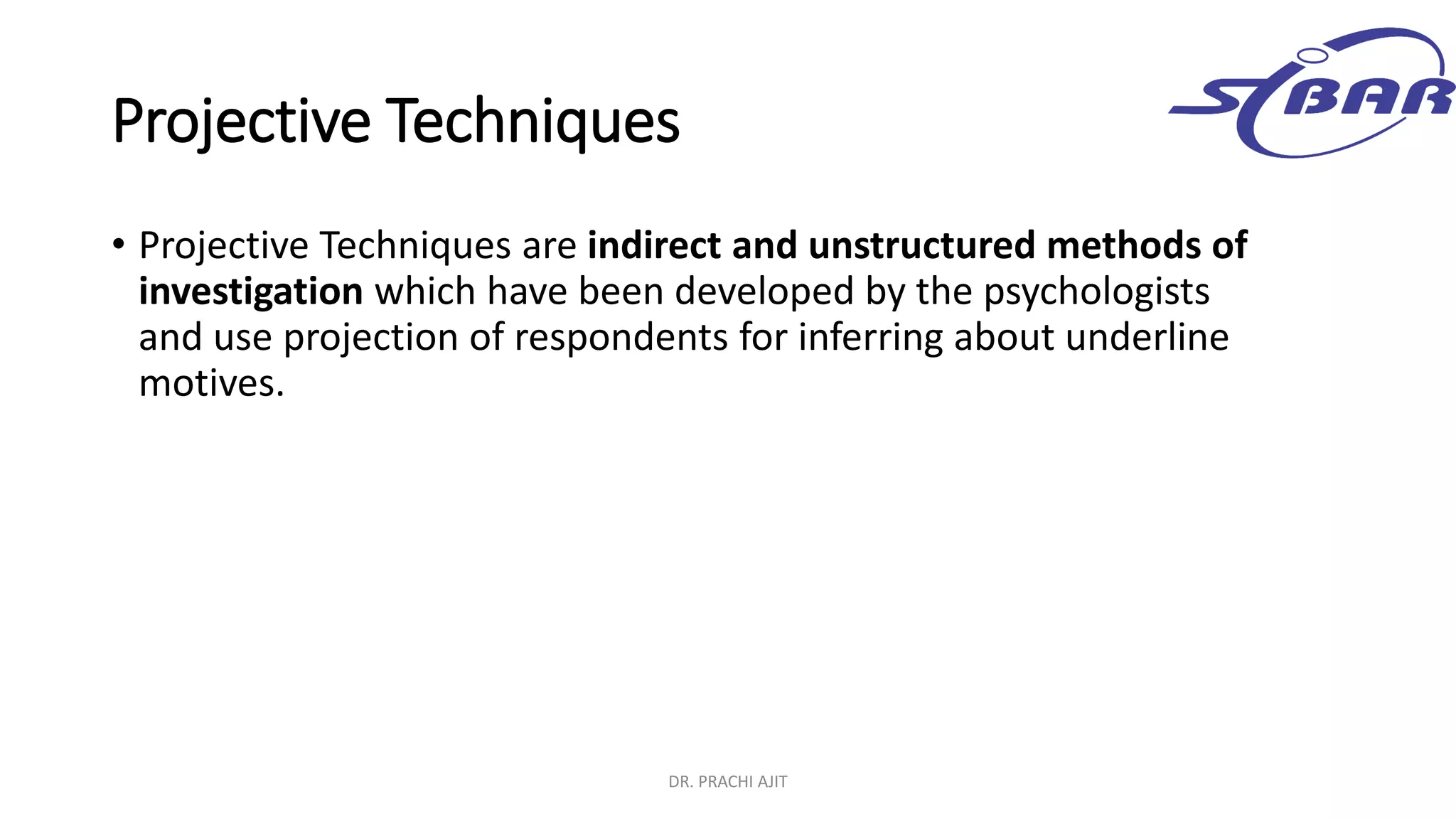 Projective Techniques.pdf Projective Techniques.pdf