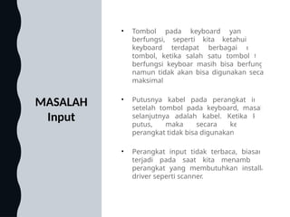 Bagaimana Cara Kerja Input Output di Komputer | PPT