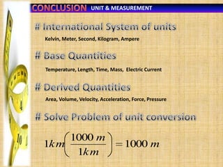 Unit & measurement | PPTX